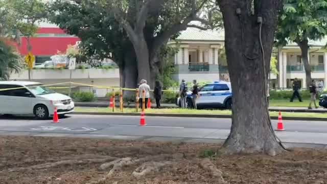 HPD Lt. Deena Thoemmes arrives at downtown Honolulu officer-involved ...