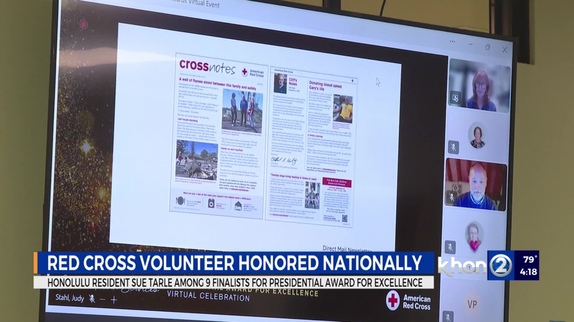 Red Cross volunteer honored during watch party – KHON2