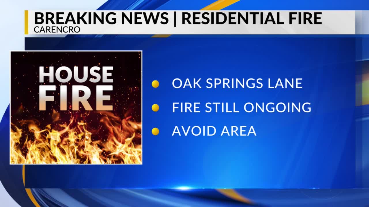Carencro residential fire breaks out on Oak Springs Lane – KLFY.com