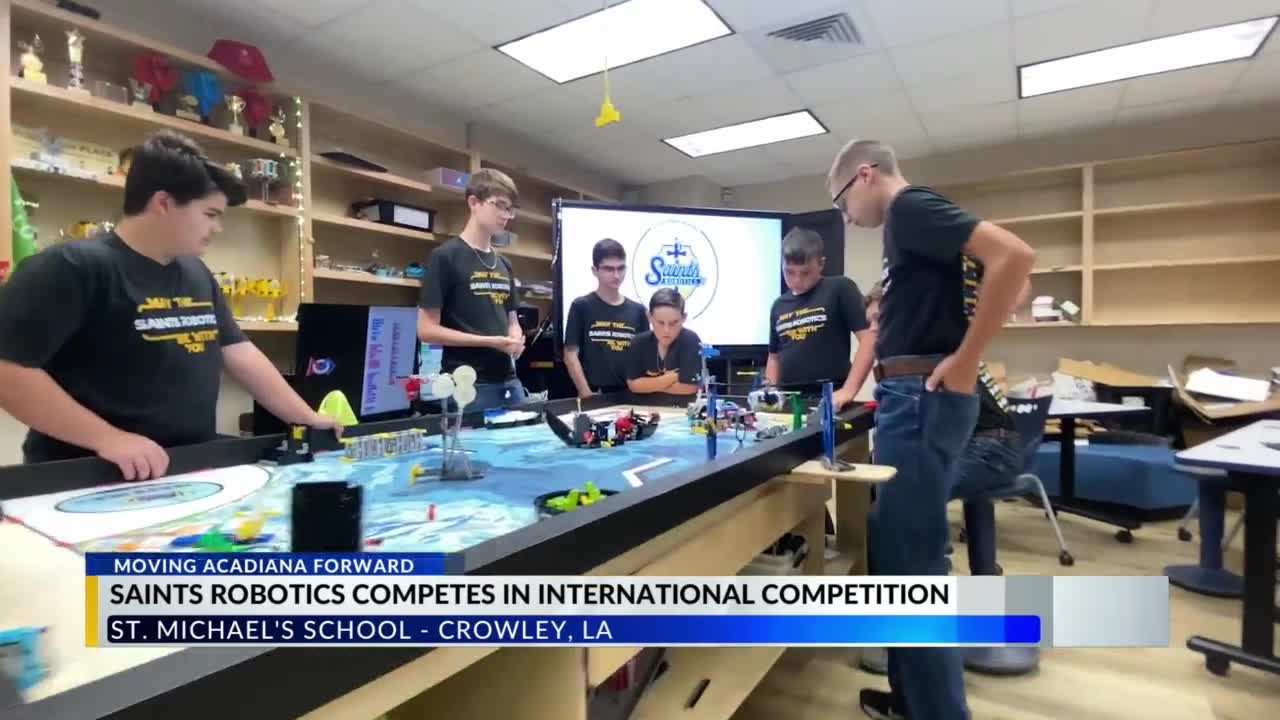 St. Michael Middle School Saints Robotics team heads to global ...