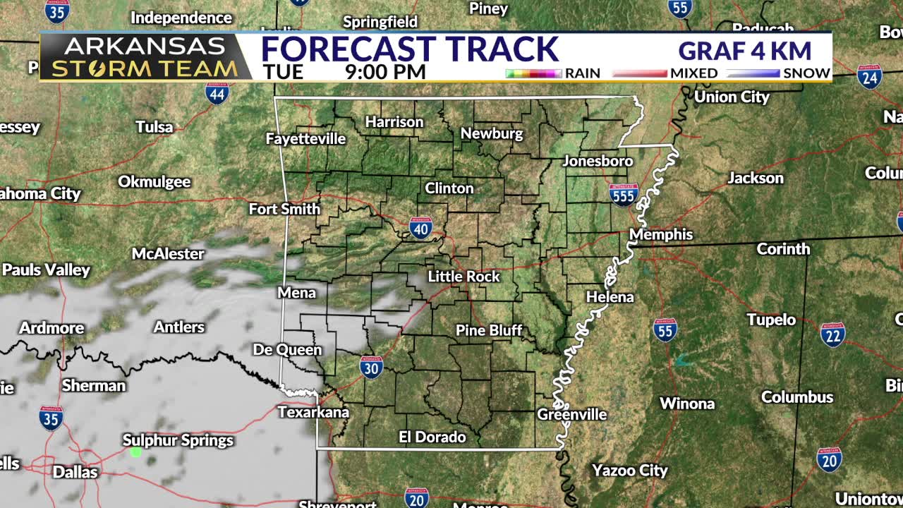Rain Wednesday, winter weather likely this weekend – KLRT – FOX16.com