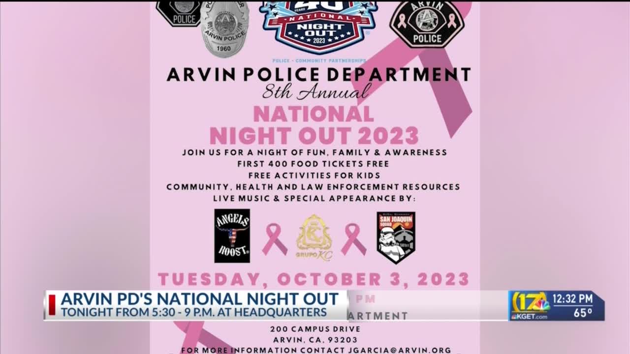 Arvin PD holding 8th annual National Night Out – KGET 17