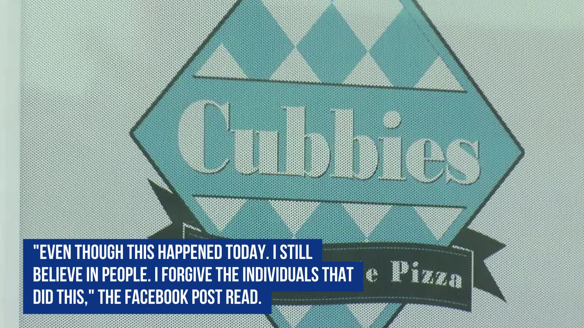 Owner forgives intruders after apparent break-in of Cubbies Chicago ...