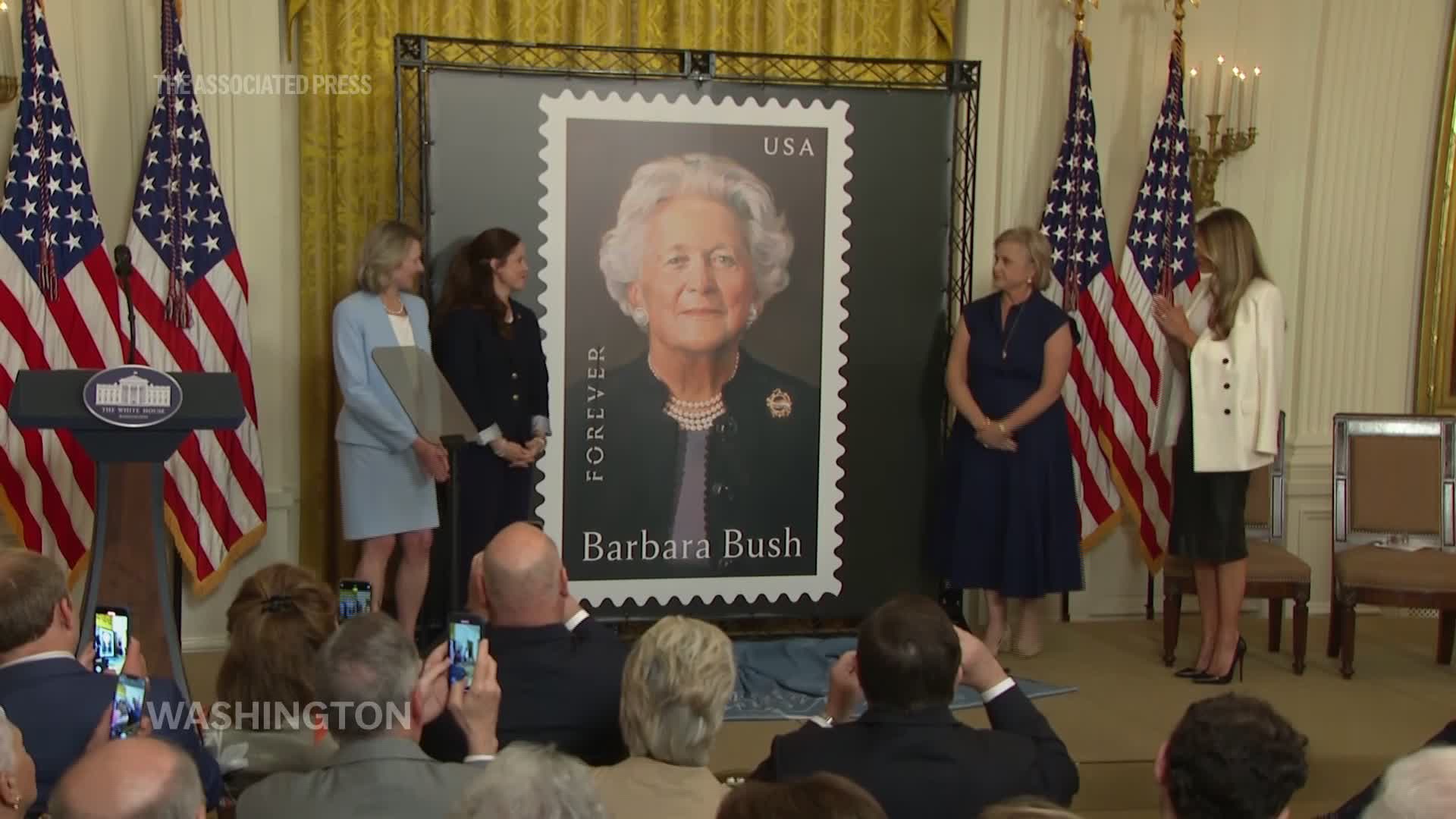 Melania Trump hosts White House event to unveil Barbara Bush postage stamp – CW39 Houston