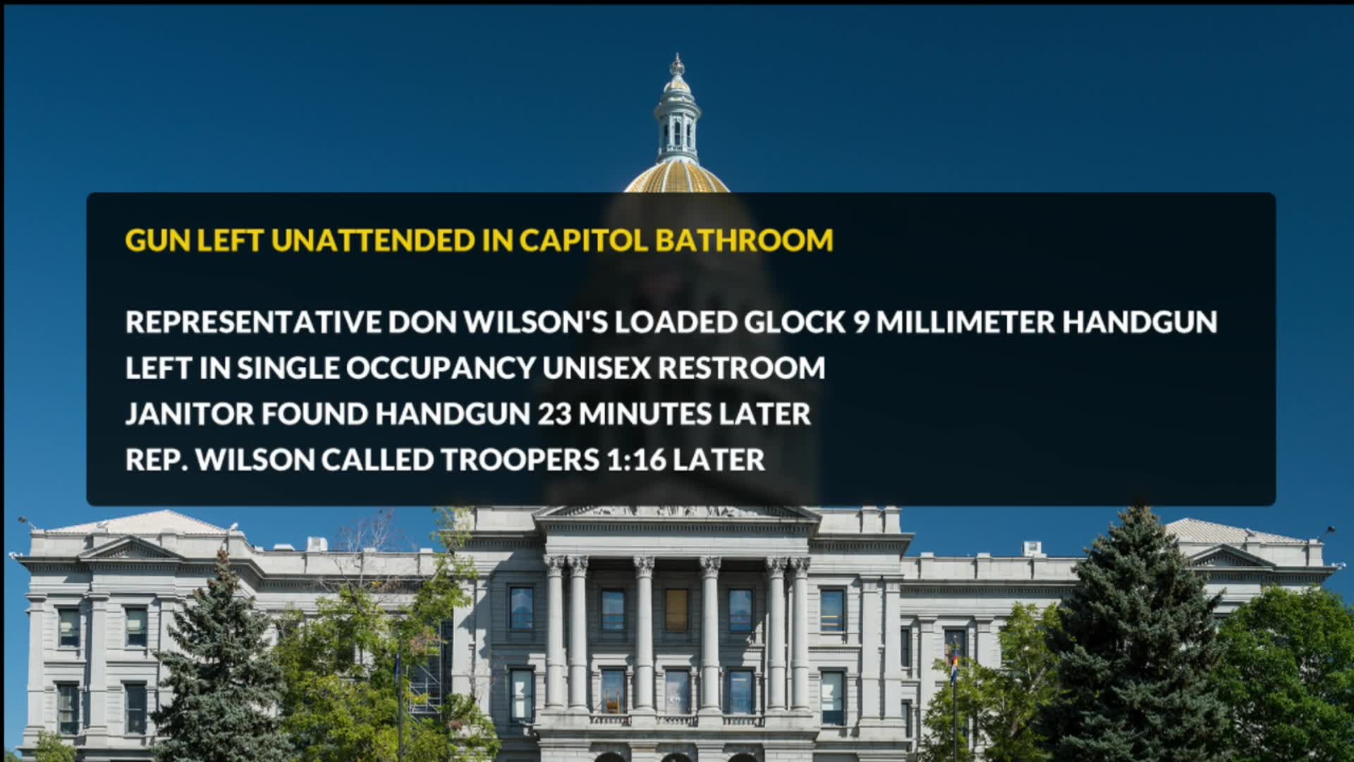 Colorado Rep. Don Wilson leaves gun unattended at Capitol – FOX21 News ...